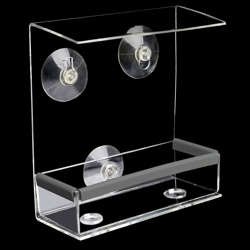 Clear Window Bird Feeder Feeding Squirrel Birdhouse With Suction Tray ...