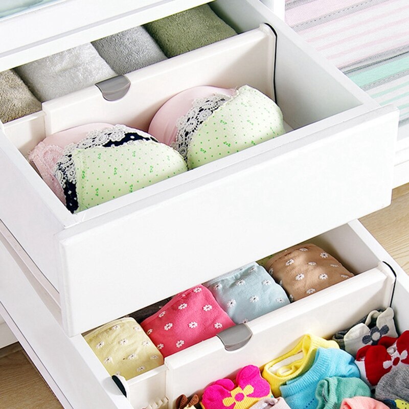 Drawer Dividers White Spring Loaded Expandable Kit... – Grandado