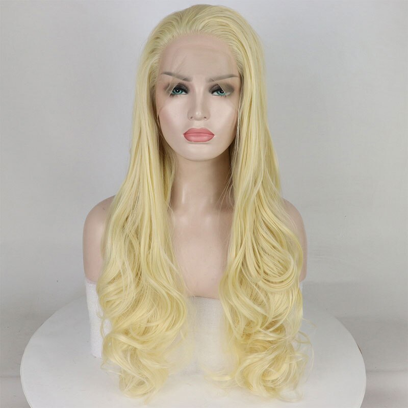 Bombshell Honey Blonde Loose Wave Synthetic Lace F... – Vicedeal