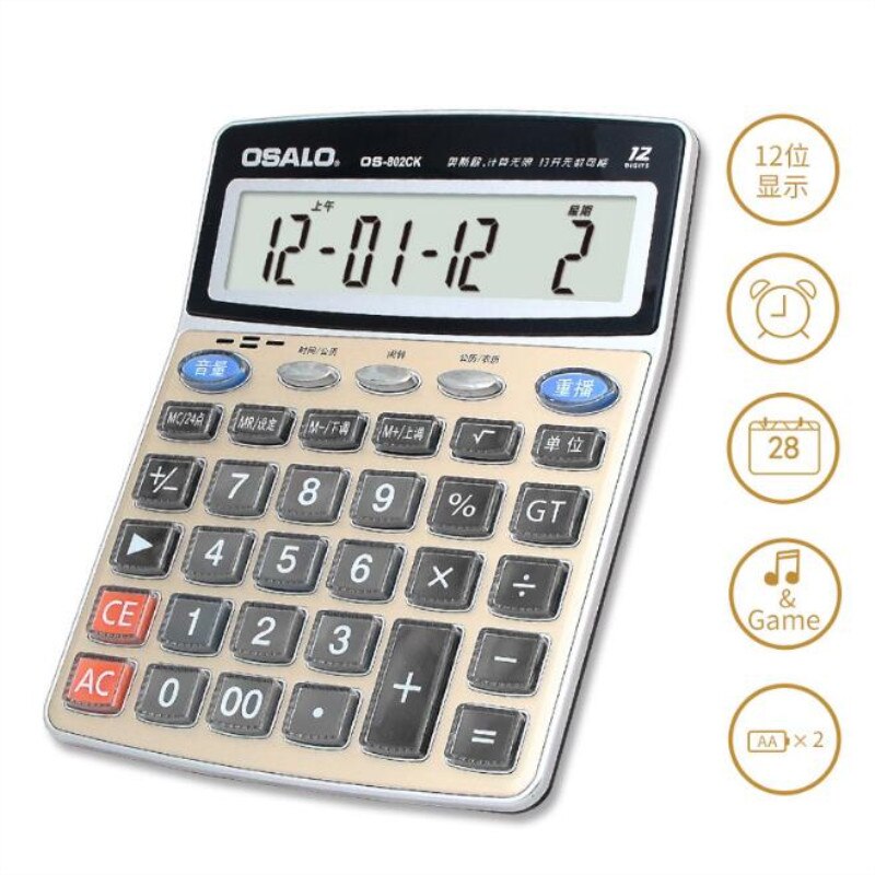 OS-802CK Voice calculator calendar shows clear cry... – Vicedeal