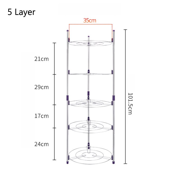 2/3/5 Tiers Kitchen pot and pan organizer,floor st... – Grandado