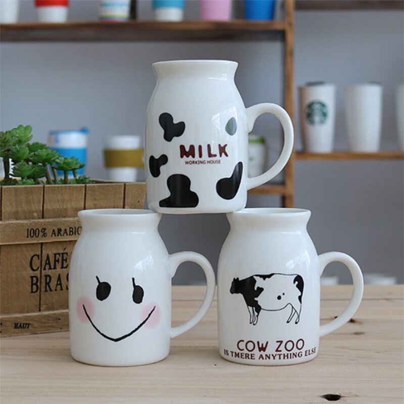 Cartoon Cute Cow Pattern Ceramic Coffee Mug Porcel... – Grandado