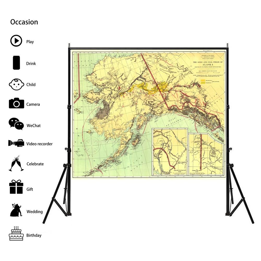 60x60 inches Non-woven Waterproof Map The Gold And... – Grandado