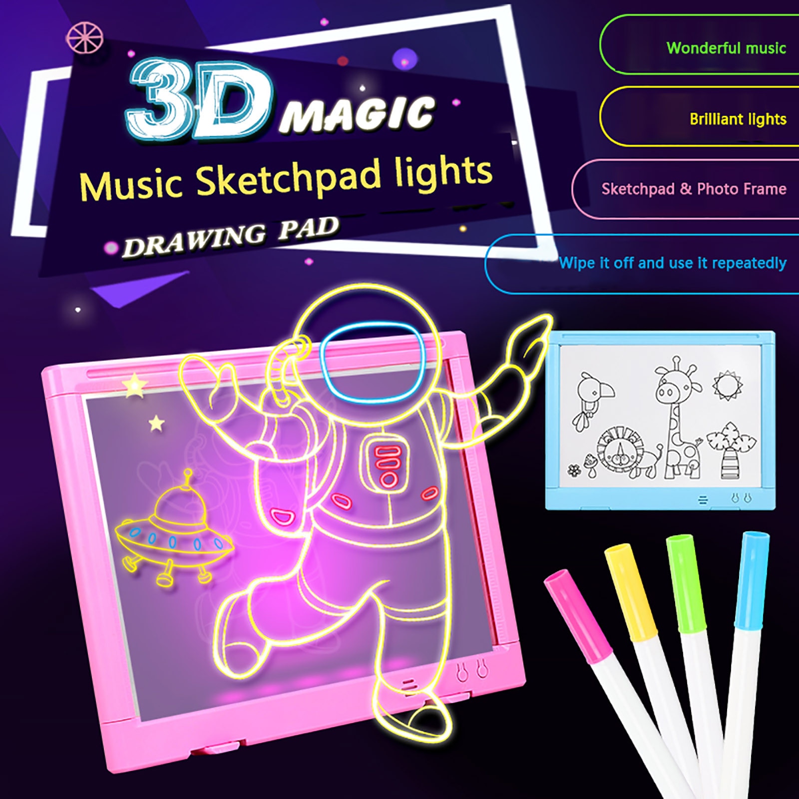 3D Tekening Pad Schrijfbord Speelgoed Met Stylus K... – Vicedeal