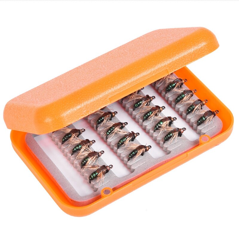 40Pcs Fly Fishing Lure Hooks and Box Bee Insects S... – Grandado