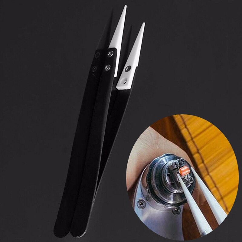 1pc Fine Pointed Tips Tweezer Ceramic Tipped 130x1... – Grandado
