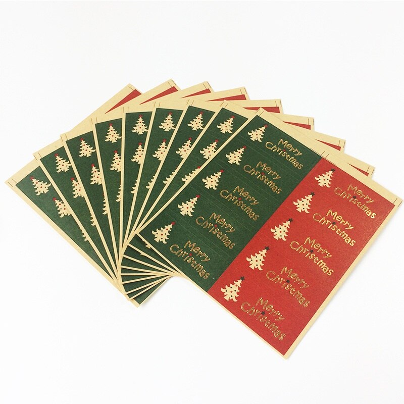 100 Pcs/lot Red Green Christmas Colors Seal Sticke... – Grandado