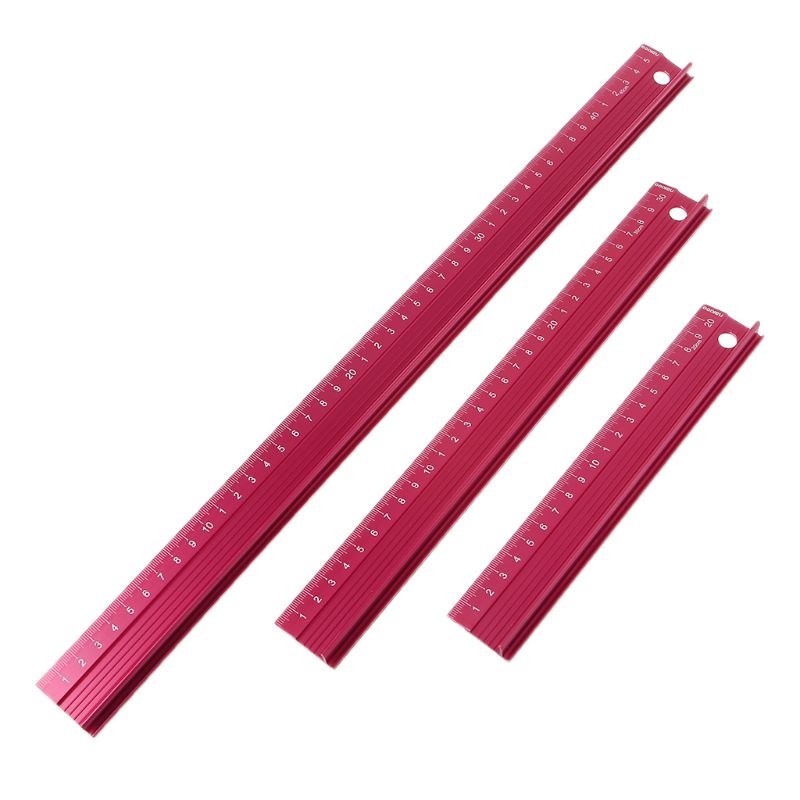 Aluminum Alloy Straight Ruler Protective Scale Mea... – Grandado