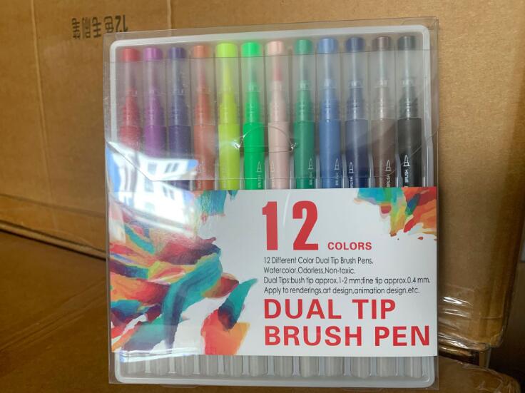 100 farger akvarell tusjer for tegning maleri akva... – Grandado