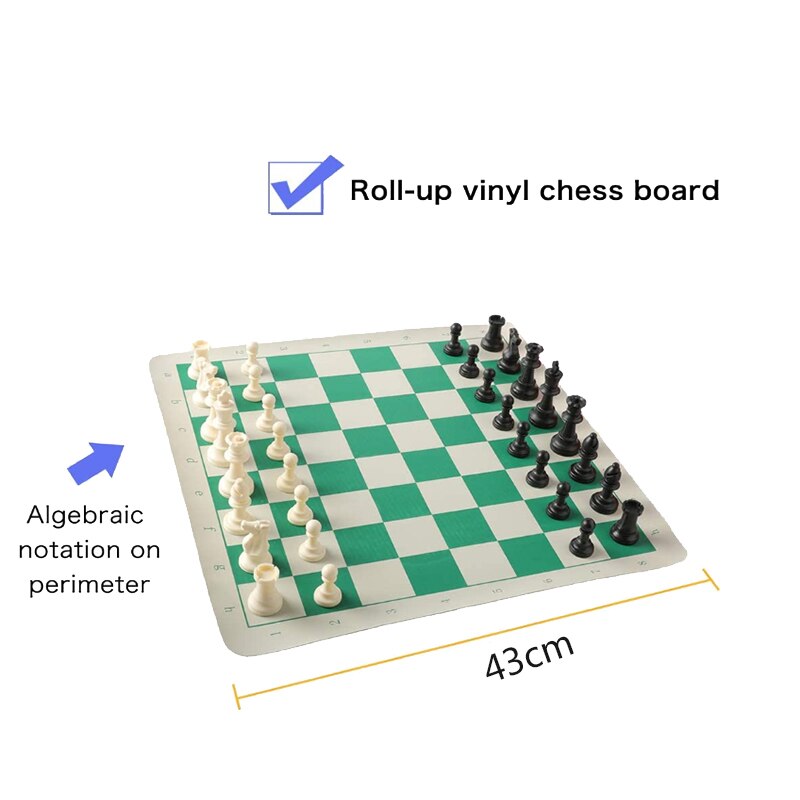 Tournament Travel Chess Set Roll Up, Weighted Viny... – Grandado