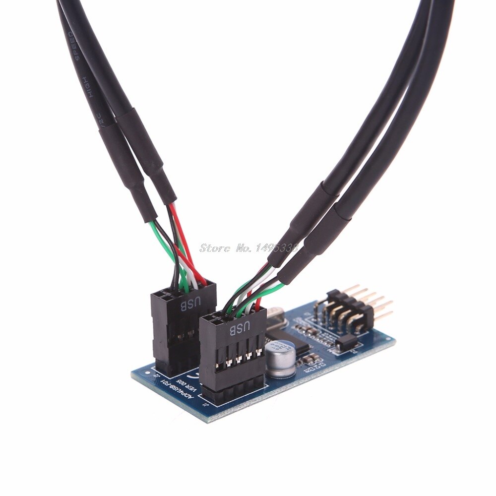 PC Case Internal 9 Pin USB 2.0 To Dual 9 Pin PCB D... – Grandado