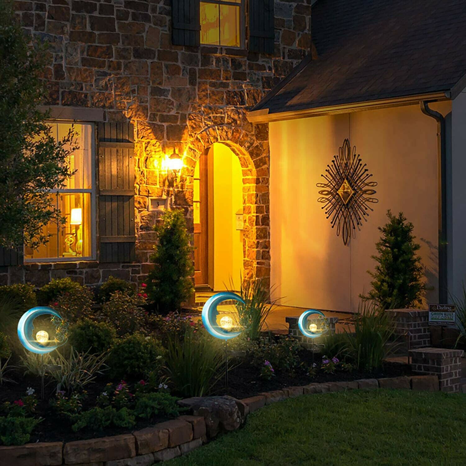 Outdoor Moon Shape Solar Garden Decorative Lights ... – Grandado