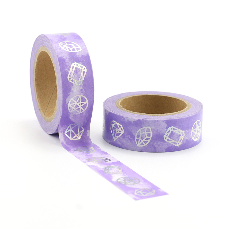 10m Decorative Silver Foil Washi Tape Diamond star... – Grandado