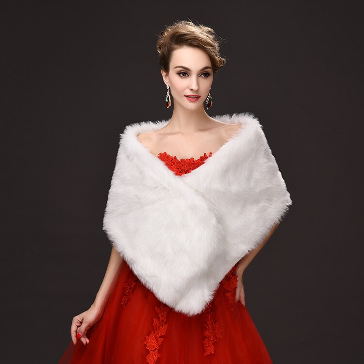 Verkoop Winter Bridal Wraps Faux Fur Bruiloft Mant... – Vicedeal
