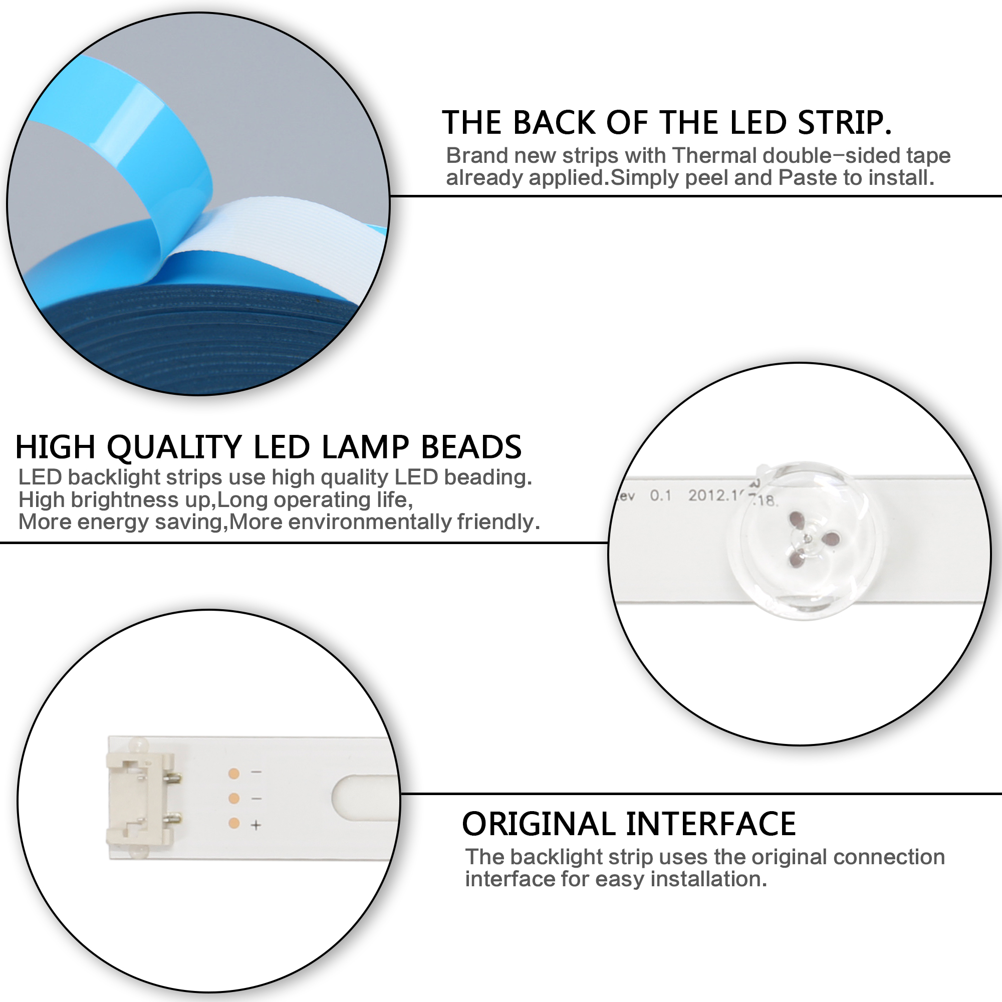 14 PCS LED backlight strip for LG 55 inch TV 55LN5... – Grandado