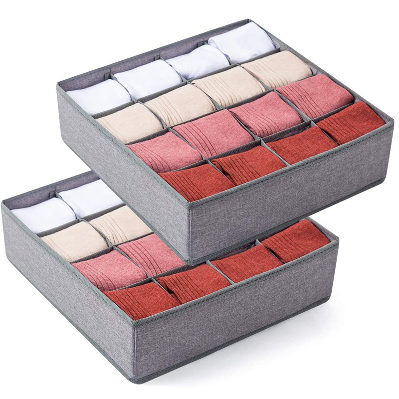 16 Grids Sock Storage Organizer Boxs Foldable Cabi... – Vicedeal