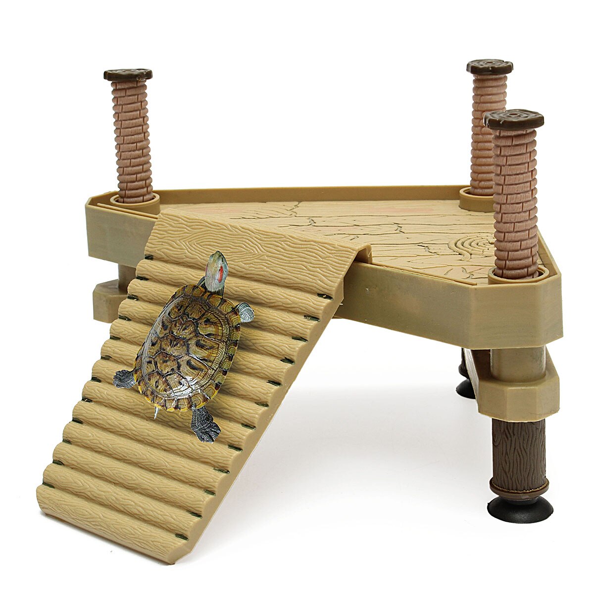 Aquarium Ornaments Reptile Turtle Pier Floating Ba... – Vicedeal