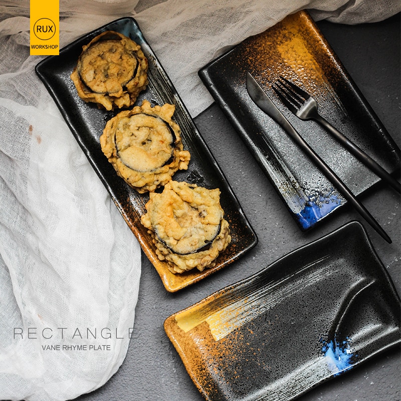 RUX WORKSHOP Japanese Style Sushi Plate Ceramic De... – Grandado