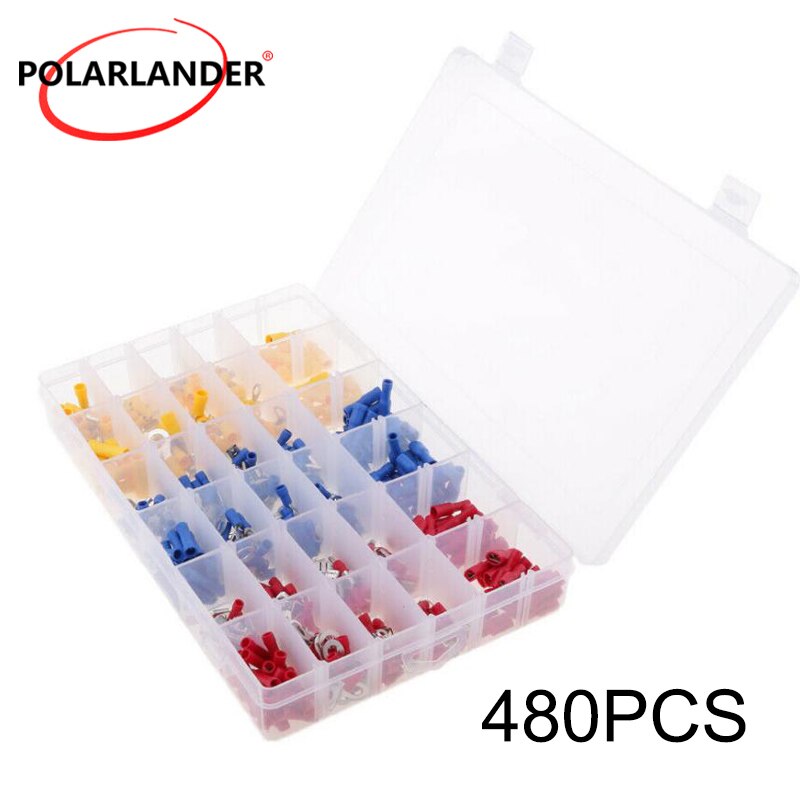 480PCS 12-Size Electrical Wire Terminals Crimp Con... – Vicedeal