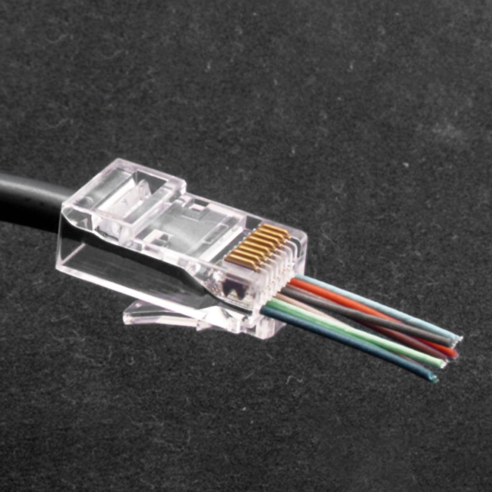 50pcs Cat6 Plug Ez Rj45 Network Cable Modular Pass Grandado
