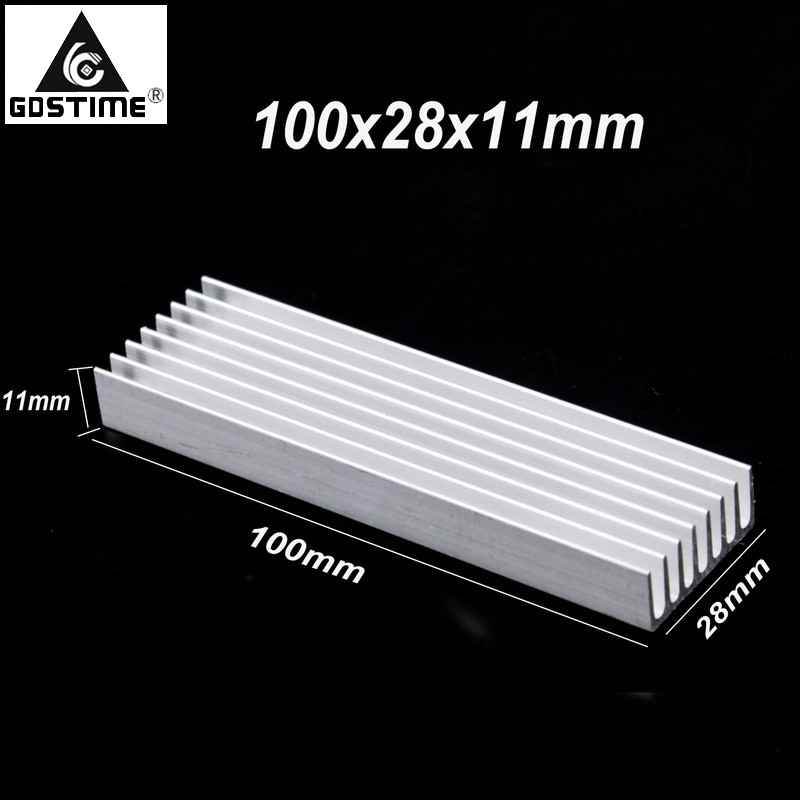 Gdstime 100x28x6mm Aluminum Heat Sink 100mm x 28mm... – Grandado