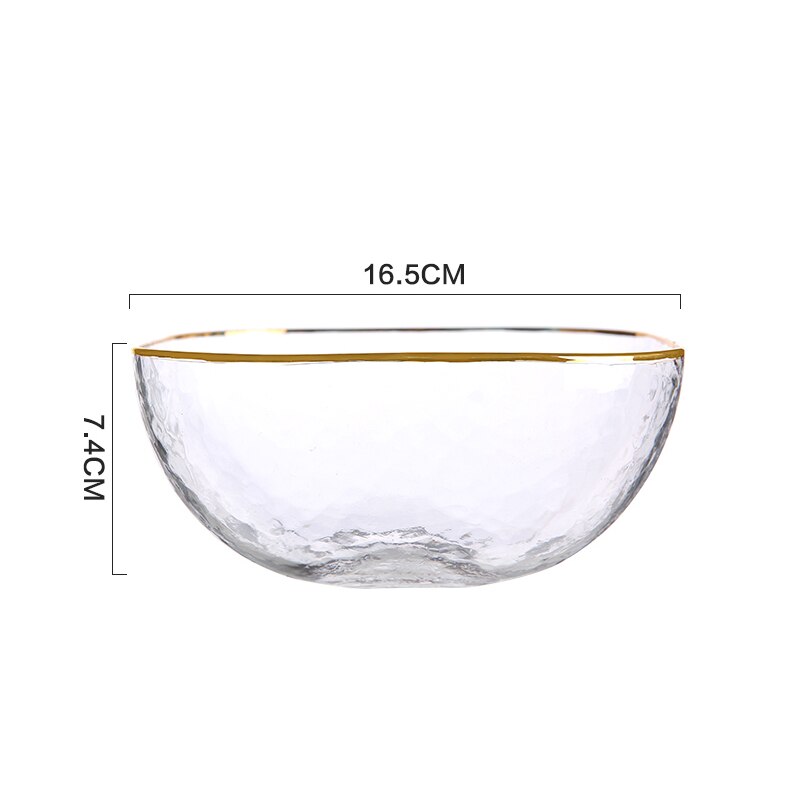 Luxury Transparent Square Glass Salad Bowl with Gl... – Grandado