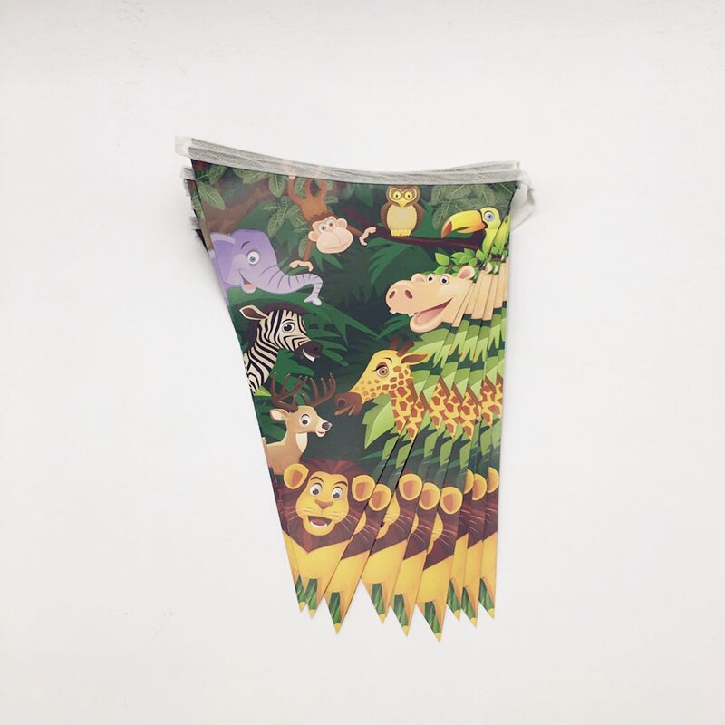 1PCS Jungle Party Animal Flags Banners & Wildl... – Vicedeal