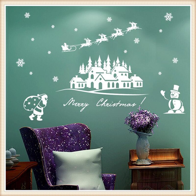Diy Christmas Day Theme Wall Sticker Living Room W... – Grandado