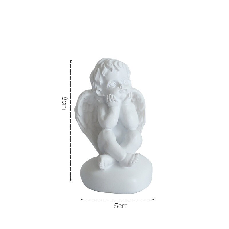 Nordic Resin Angel Miniature Statue With Wings Cut... – Grandado