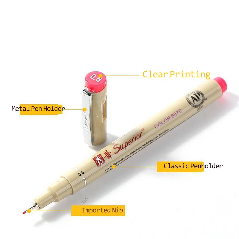 Colorful Needle Drawing Pen 0.5mm Fineliner Pigma ... – Grandado