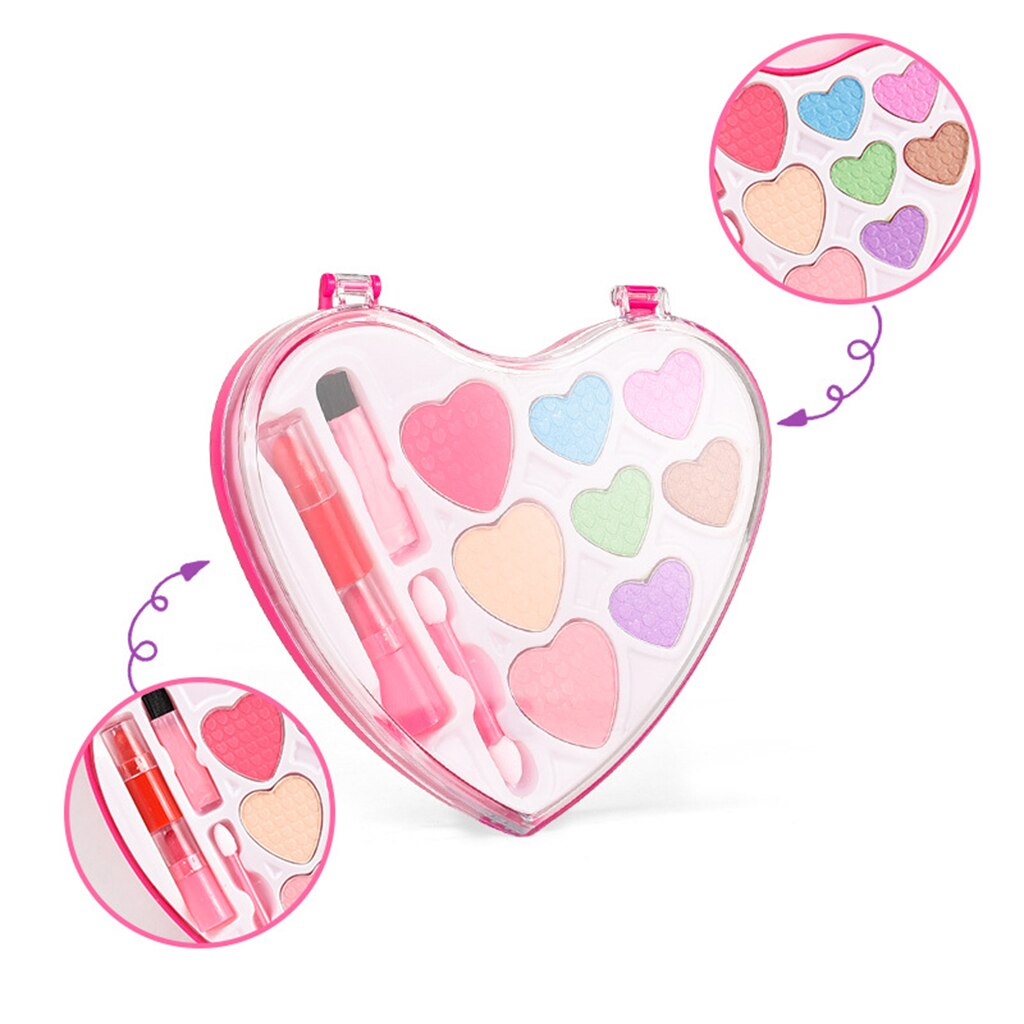 MagiDeal Cute Heart Make Up Set Cosmetic Kids Girl... – Grandado