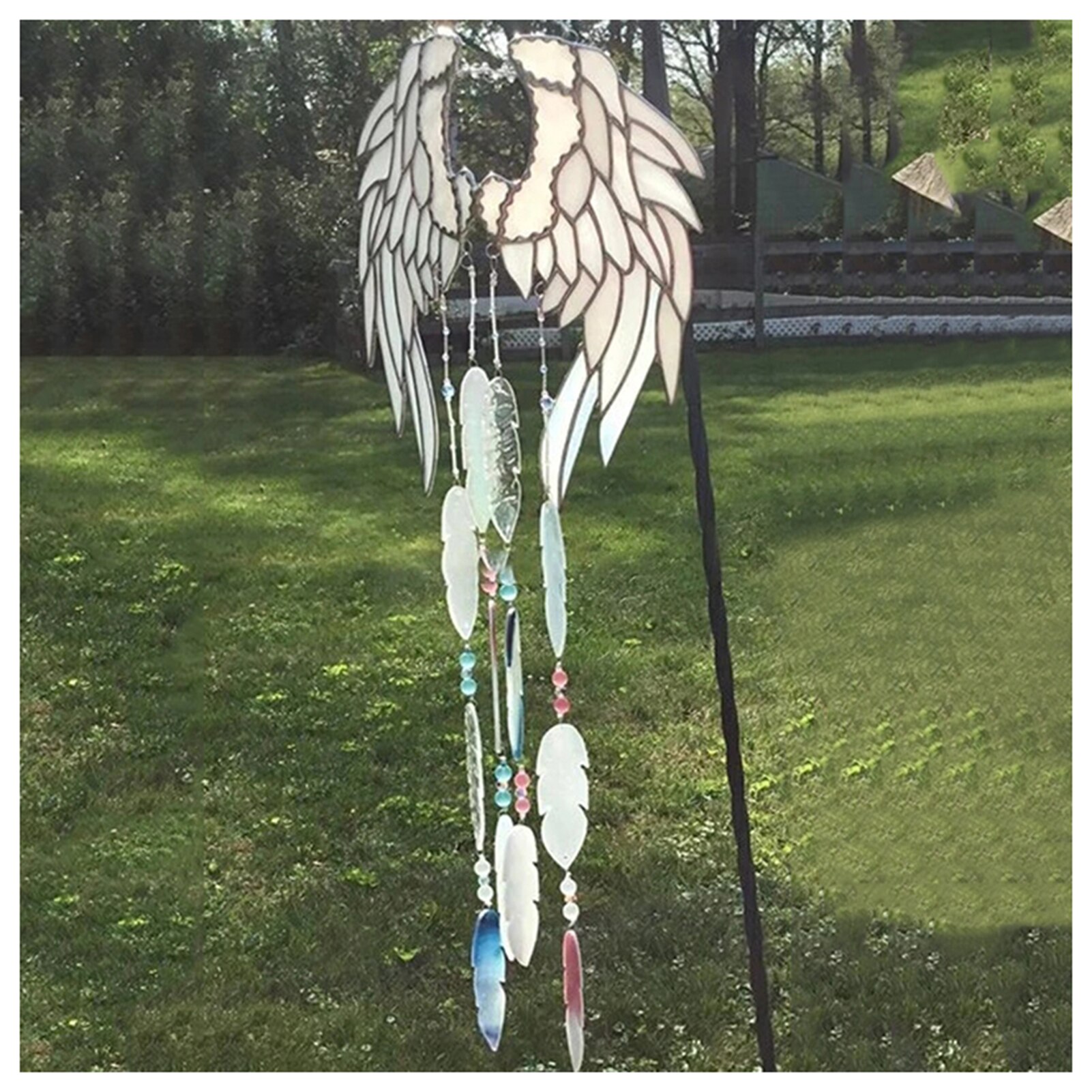 Angel Wings Wind Chimes Garden Yard Outdoor Decora... – Grandado