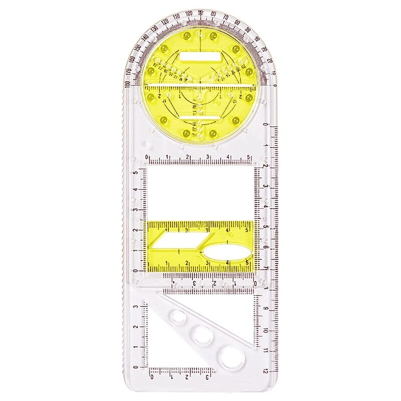 Multifunctional Geometric Ruler Drawing Ruler Geom... – Grandado