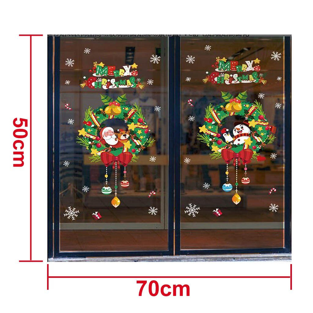 Christmas Stickers Decoration Shopping Mall Glass ... – Grandado