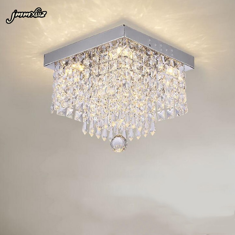 square crystal led Chandeliers LED lamps restauran... – Grandado