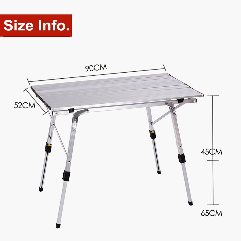 Roll Up Folding Camping Table Desk Aluminum Alloy ... – Grandado