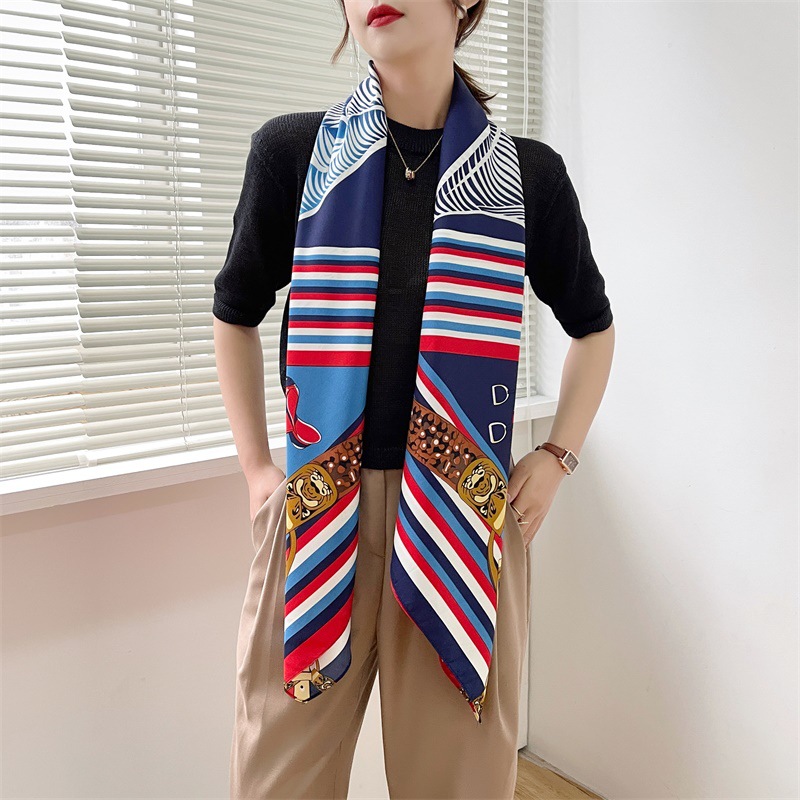 Female Saddle style Silk Square Scarf For Women 13... – Grandado