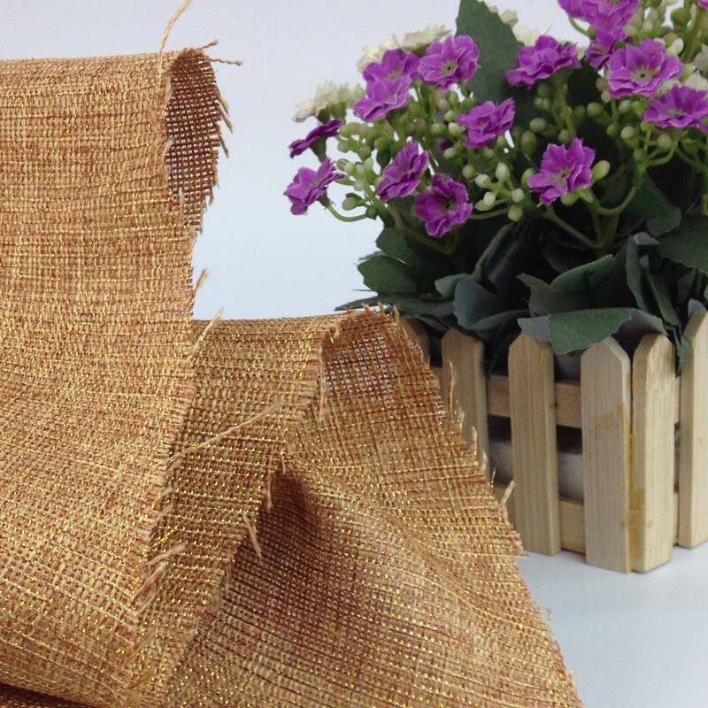 Jute Linnen Look Metallic Stof, Tafelkleed Stof, T... – Grandado