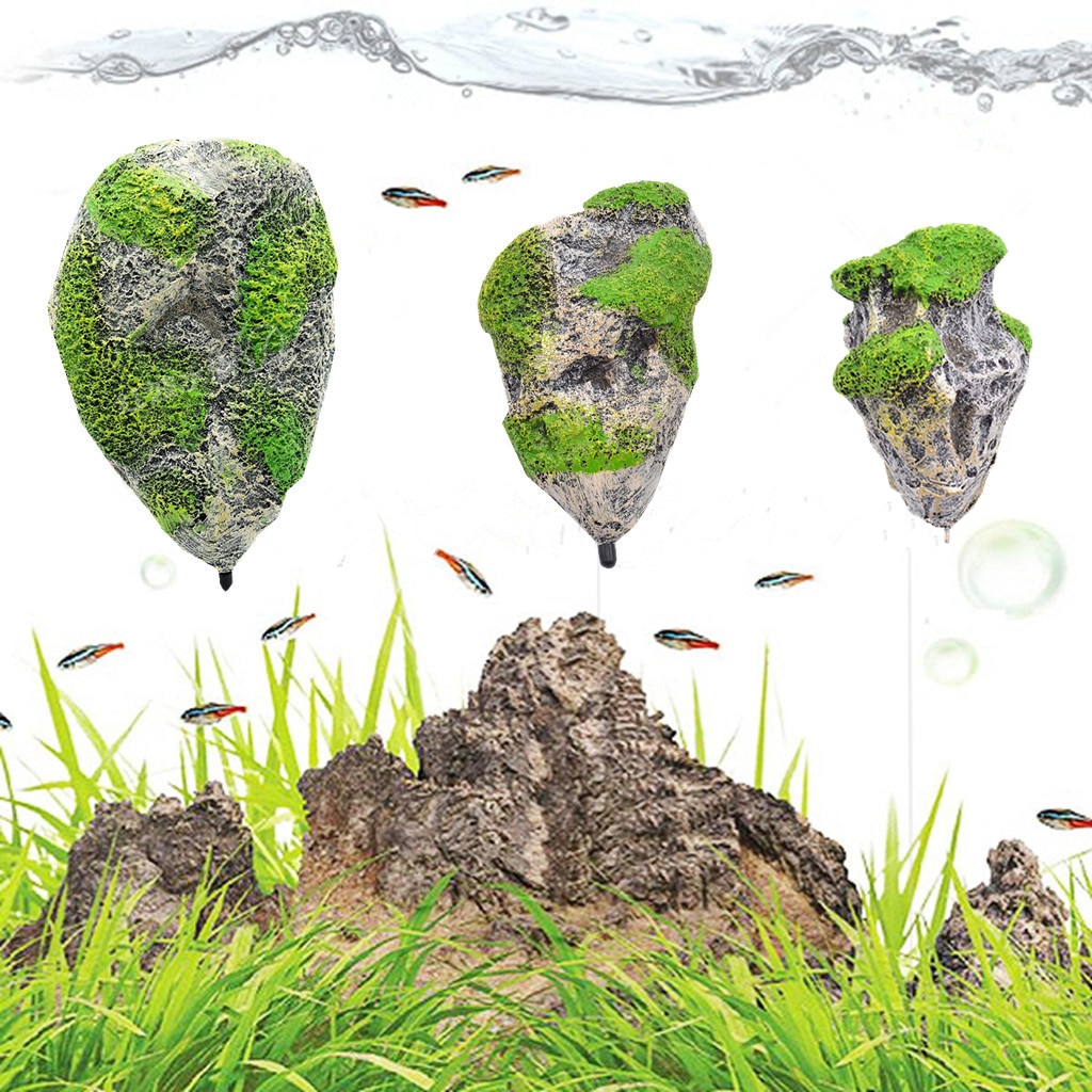 Aquarium Fish Tank Floating Rock Suspended Stones ... – Vicedeal