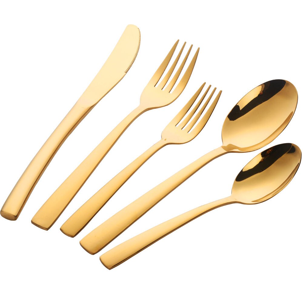 5 Pcs/Set Dinnerware Set Stainless Steel Reusable ... – Grandado