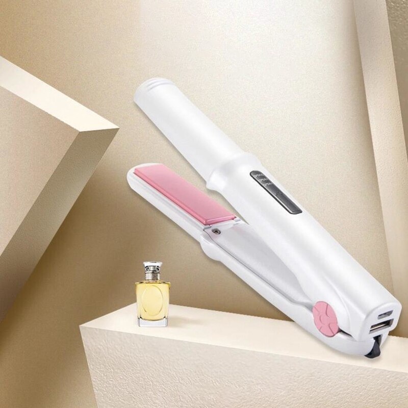 Mini Usb Cordless Hair Straightener with Power Ban... – Grandado