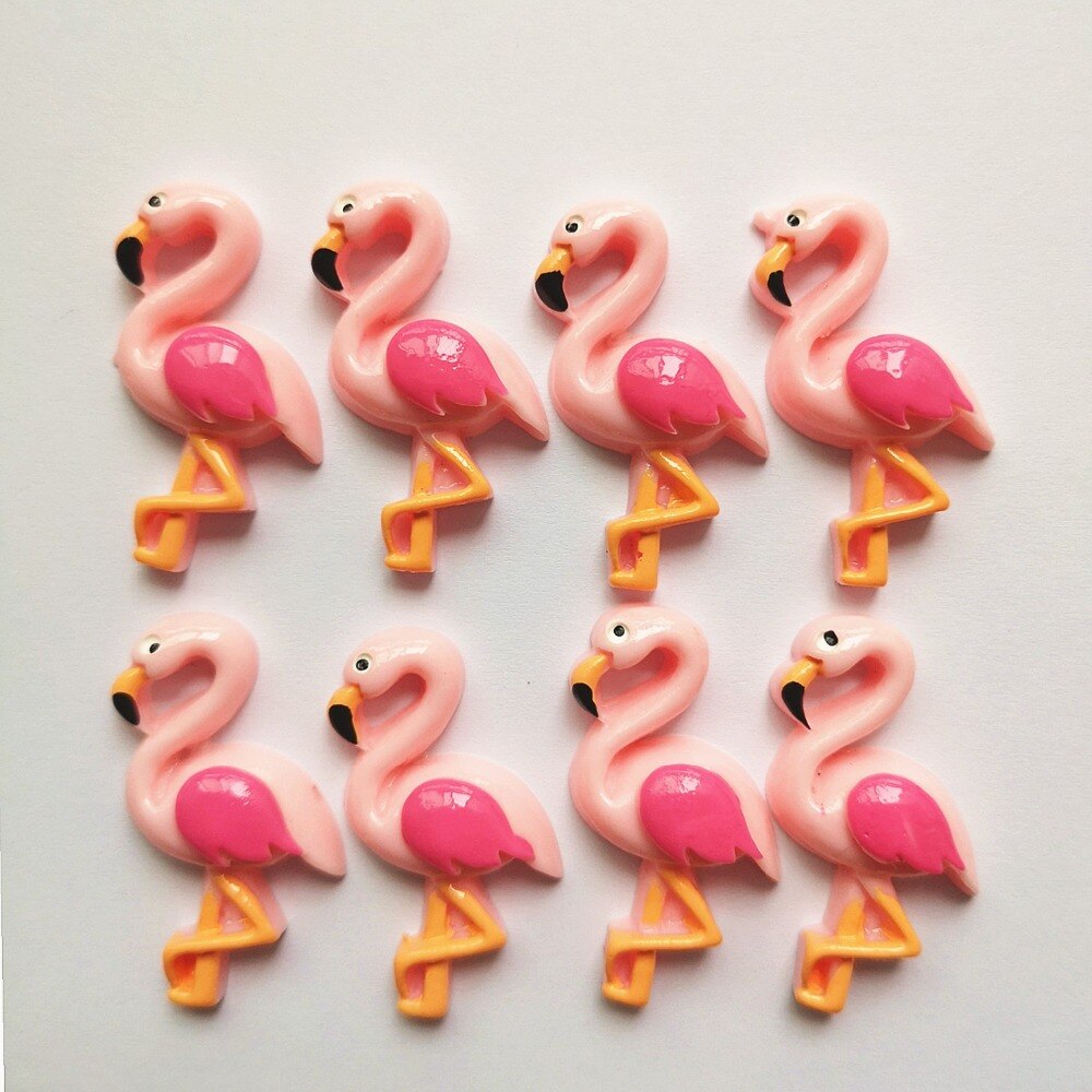 8PCS Slime Charms Pink Flamingo Resin Flatback Sli... – Vicedeal