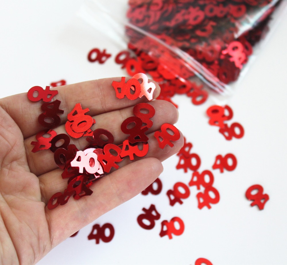 Happy 40th Ruby marriage anniversary Table decorat... – Vicedeal