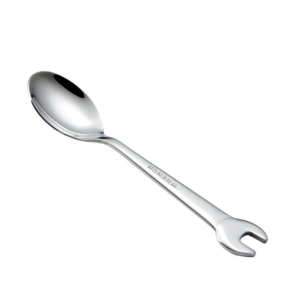 1Pc Wrench Shape Dining Vork Lepel Salade Rvs Frui... – Grandado