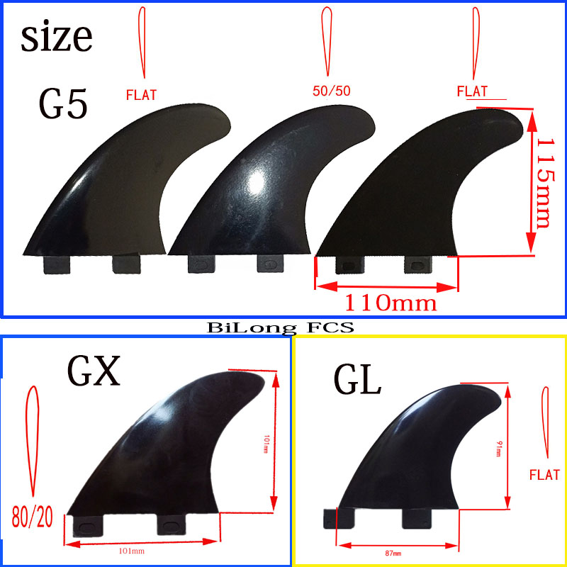 BiLong FCS Surfboard Fins Tri Quad Five fin a Set ... – Vicedeal
