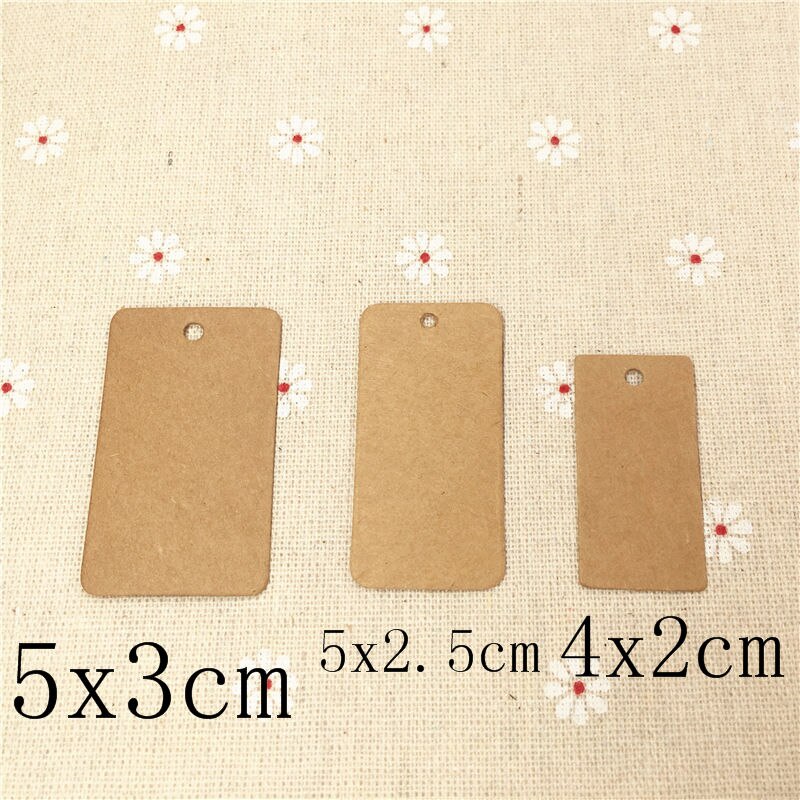 200Pcs/Lot Rectangle Square Hanging Kraft Paper Ta... – Grandado