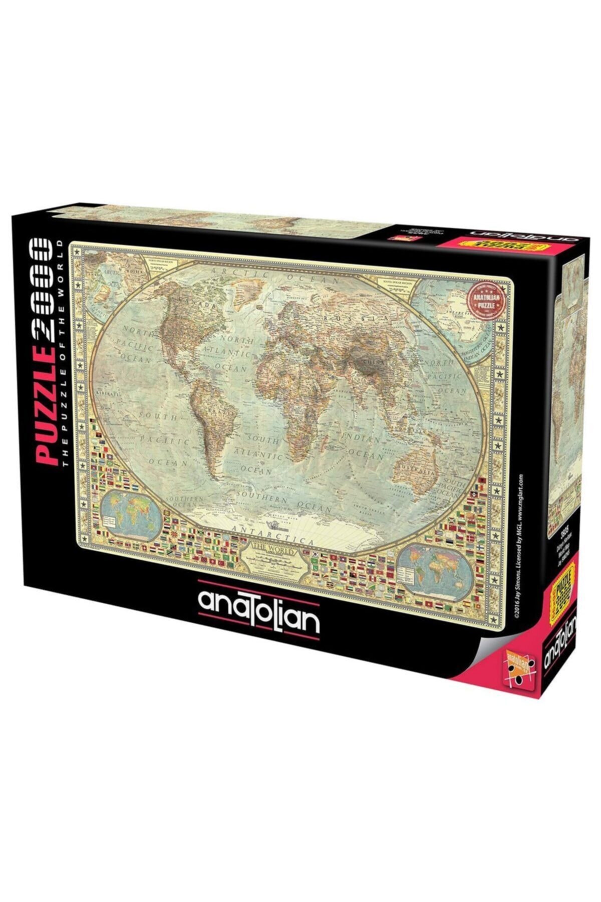 Enzio Home 2000 Piece World Map 3935 Puzzle – Grandado