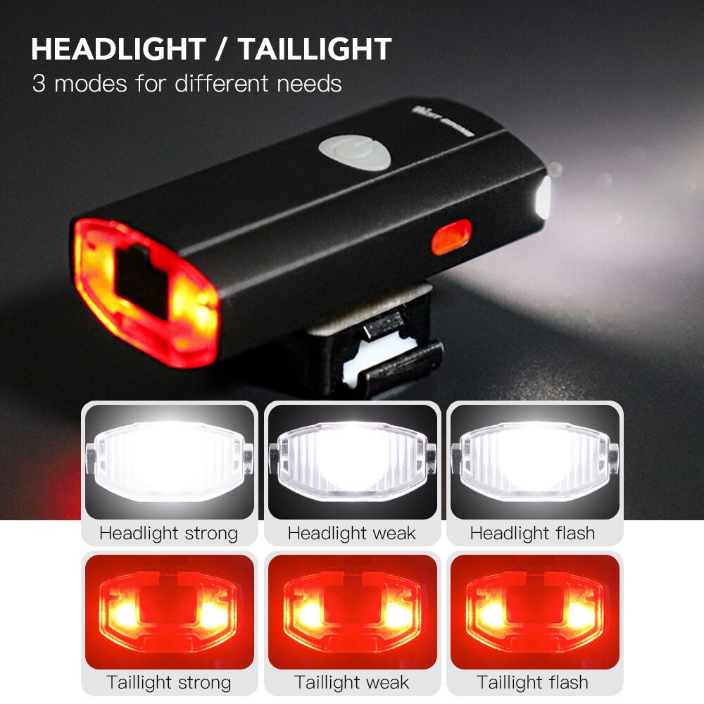 2 IN 1 Bike Light USB Rechargeable Cycling Helmet ... – Grandado