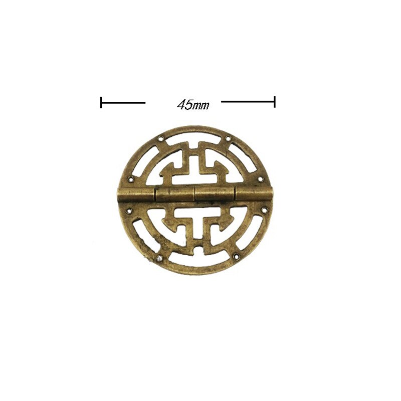 Brass Hollow Hinge Decor Round Hinges Wooden Jewel... – Grandado