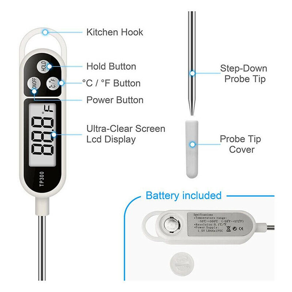Digital Kitchen Thermometer for Meat Water Milk Co... – Grandado